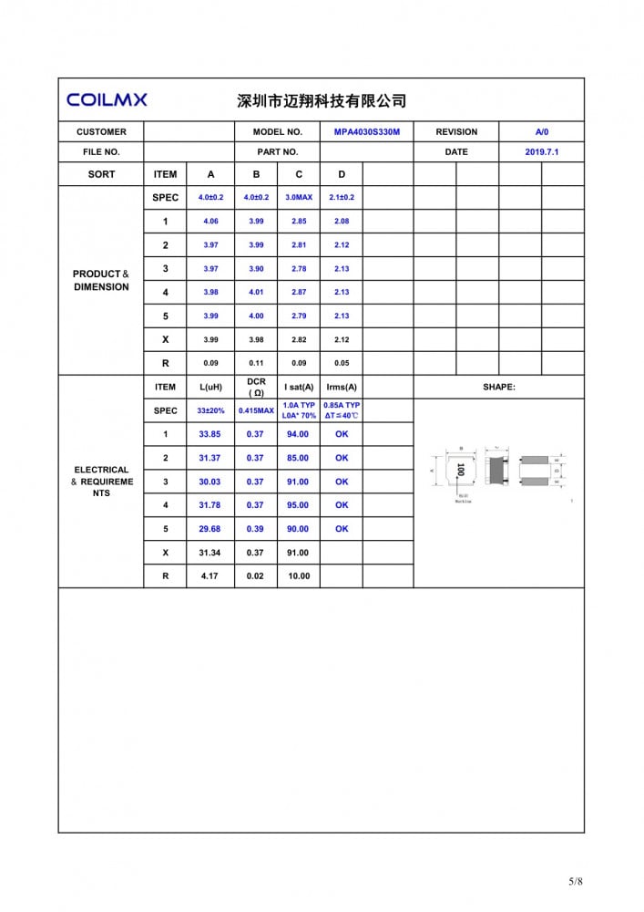 MPA4030S330M approval document page 5