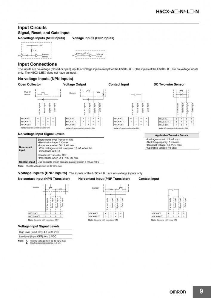 H5CX digital timer document page 9