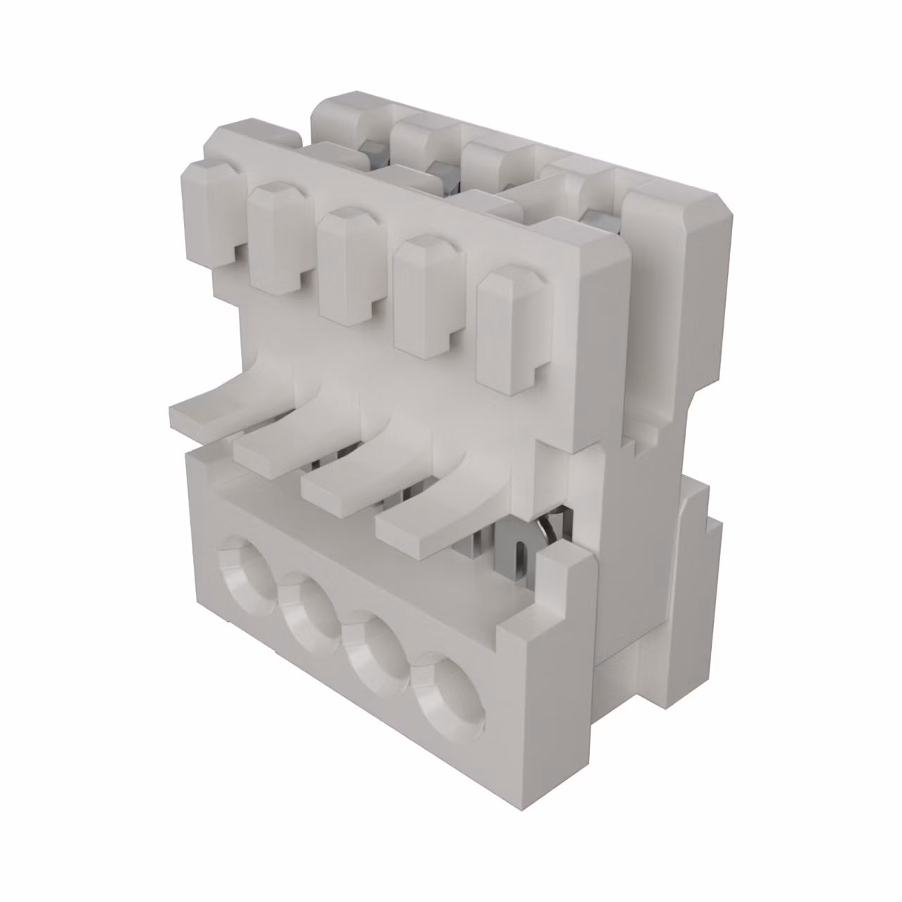 Appli-Mate RAST 2.5 IDT Housing, 2.50mm Pitch, Direct/Indirect, Female, 4 Circuits, All Position Keys, Polarizing Rib Between Circuits 3 and 4, Red Color Stripe for sale