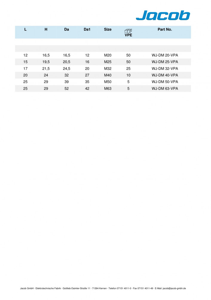 WJ-DM blanking plug technical documentation, page 2