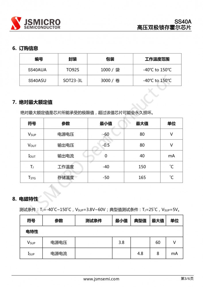 SS40A-JSM datasheet page 3