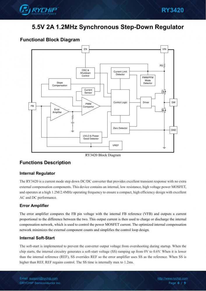 RY3420 technical document page 6