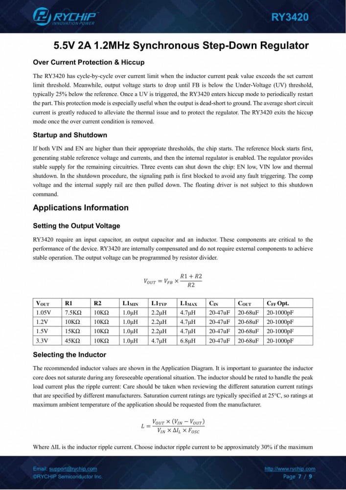 RY3420 technical document page 7