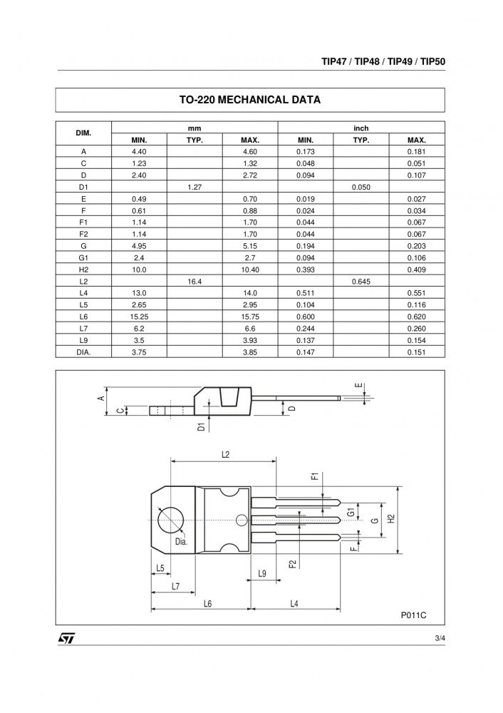 TIP47 datasheet page 3