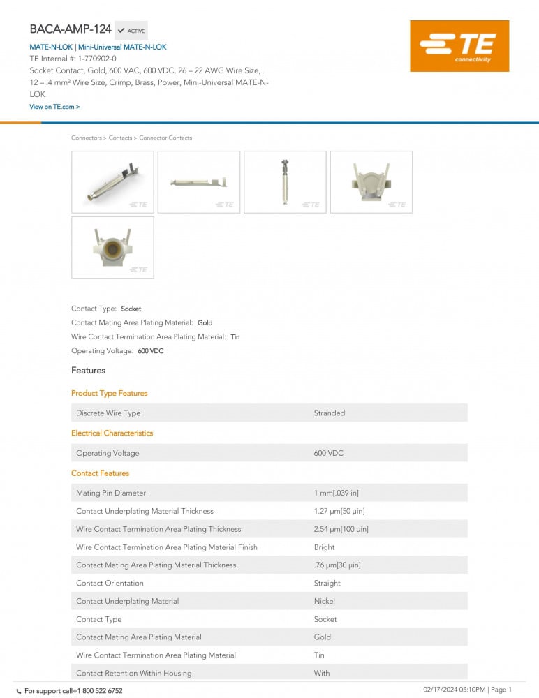 TE Connectivity 1-770902-0 document page 1