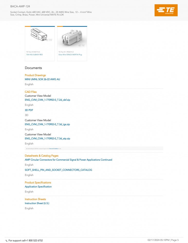 TE Connectivity 1-770902-0 document page 5