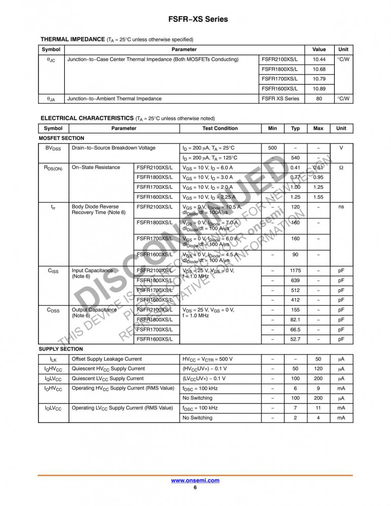 FSFR-XS datasheet page 6