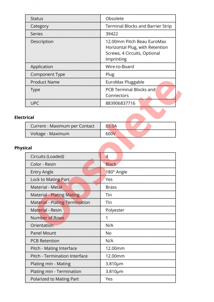 Technical document image 2 for MOLEX 394222004