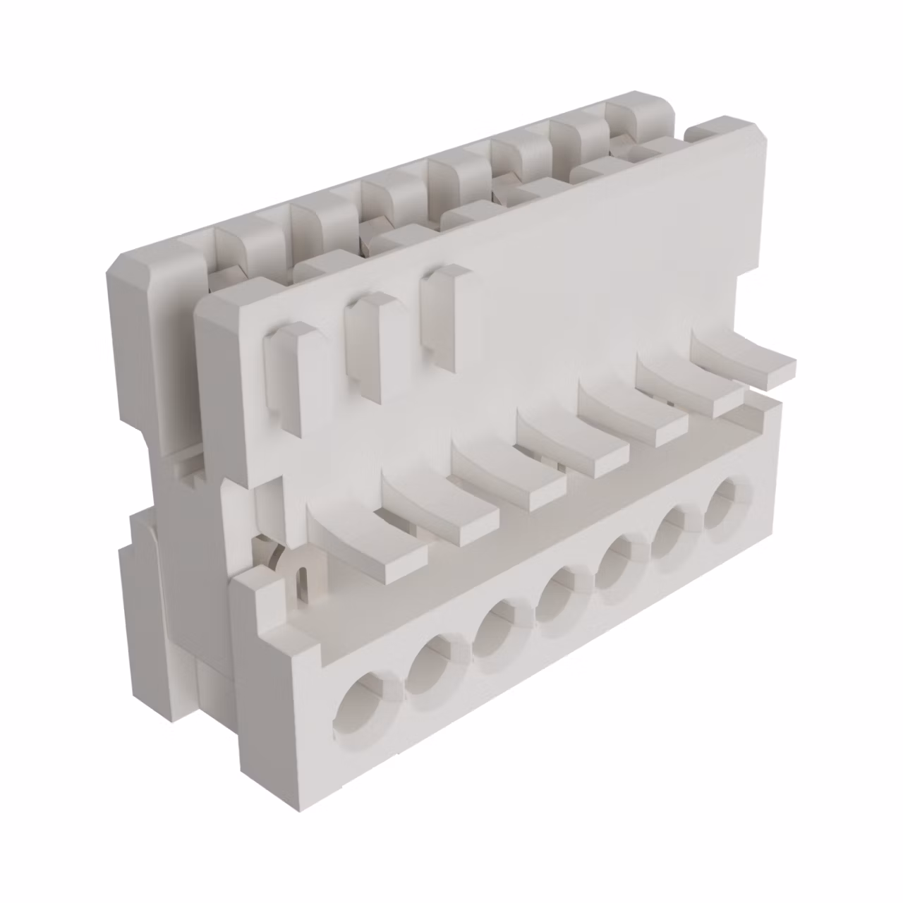 Appli-Mate RAST 2.5 Female Connector, 5.00mm Pitch, 4 Circuits, Position D, E, F, G and H Removed, Open Endwalls for sale