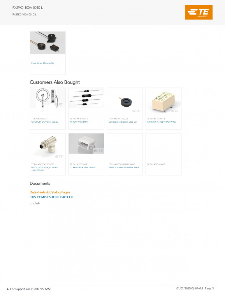 FX29 compression load cell datasheet page 3
