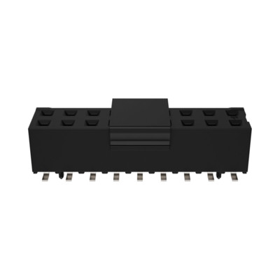 Milli-Grid Vertical Receptacle, 2.00mm Pitch, Dual Row, Surface Mount, Top/Bottom Entry, with Press-fit Plastic Pegs, Tape and Reel, 0.75µm Gold (Au) Plating, 18 Circuits for sale