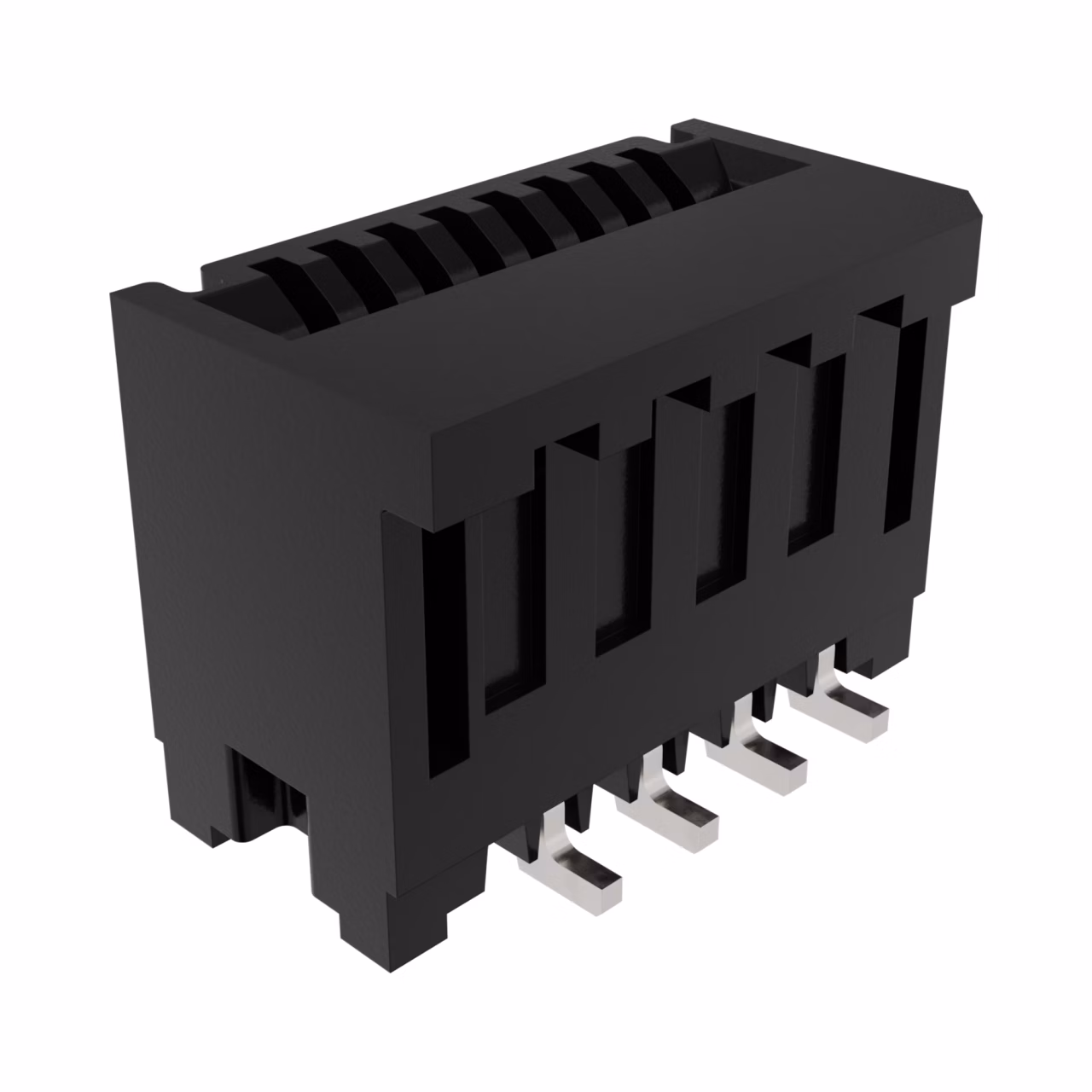 Easy-On FFC/FPC Connector, 0.50mm Pitch, Surface Mount, Vertical, Non-ZIF, Standard Footprint, Tin Bismuth Plating, Short Terminal Type, Black, 8 Circuits for sale