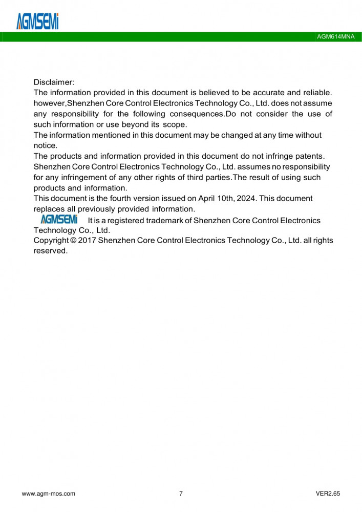 AGM614MNA datasheet page 7