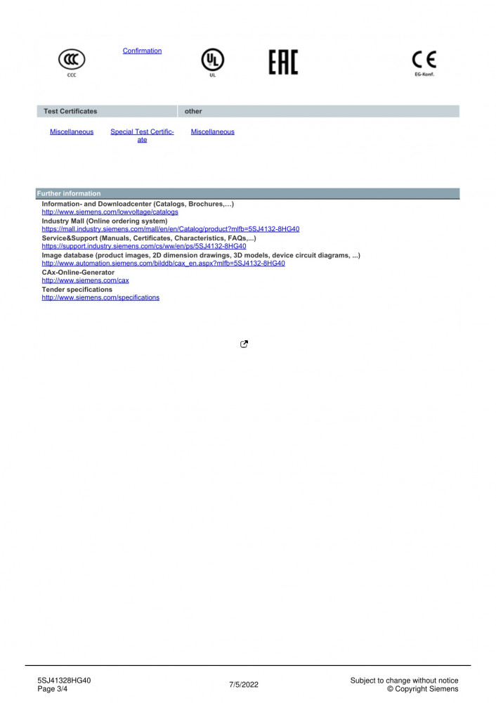 5SJ4132-8HG40 technical document page 3