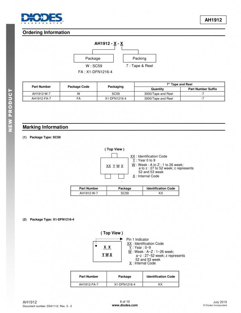 AH1912 datasheet page 6