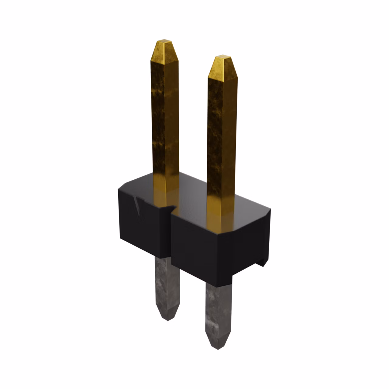 2.00mm Pitch Milli-Grid Header, Vertical, Through Hole, Breakaway, 2 Circuits, 0.38µm Gold (Au) Plating, Mating Pin Length 4.00mm, Tail Length 2.70mm, Lead-Free for sale