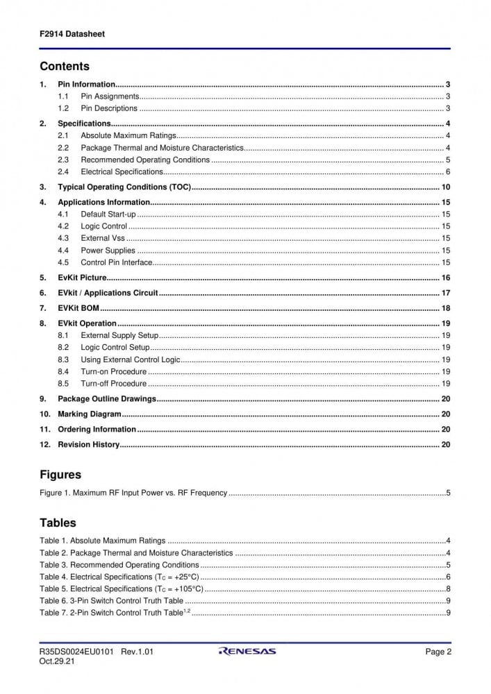 F2914 datasheet page 2