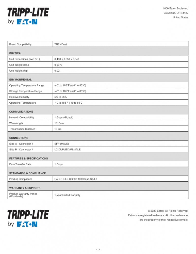 N286I-1P25GLXD1 technical document page 2