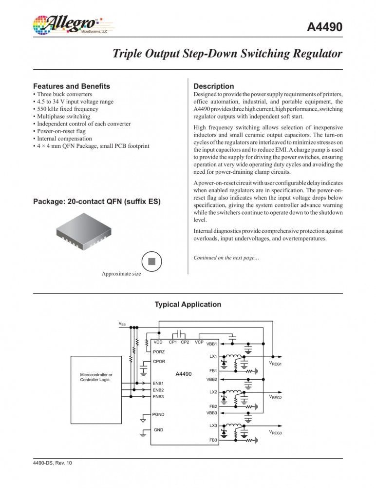 A4490EESTR-T datasheet page 1