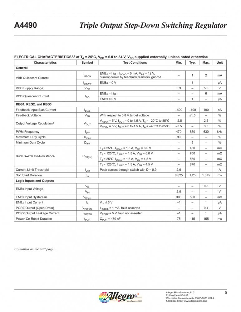 A4490EESTR-T datasheet page 5