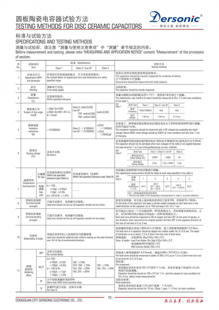 Dersonic approval specification page 10