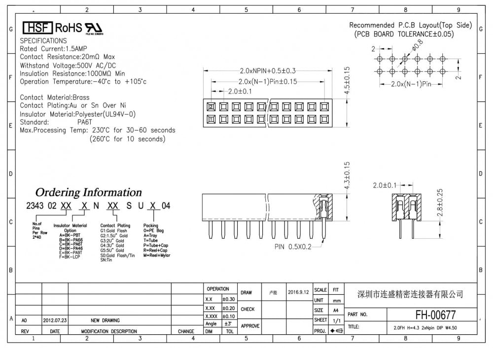 FH-00677 technical document page