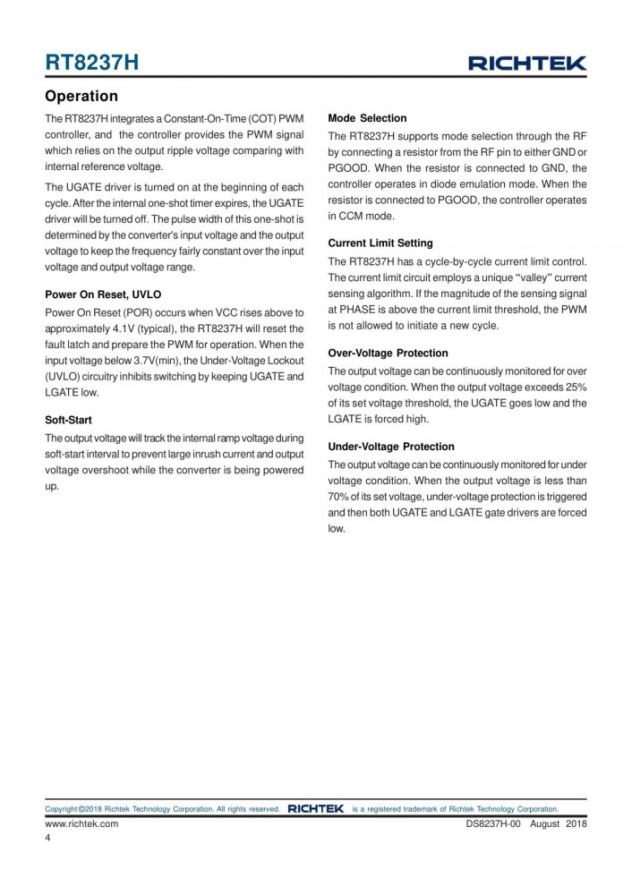 RT8237H datasheet page 4