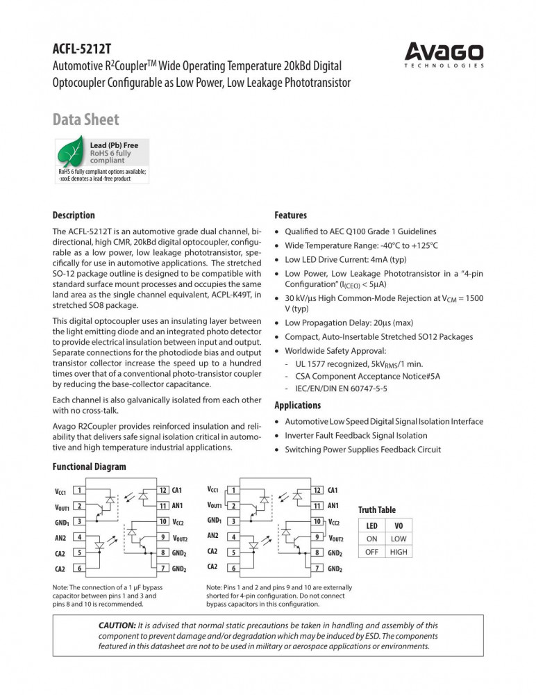 ACFL-5212T-060E datasheet page 1