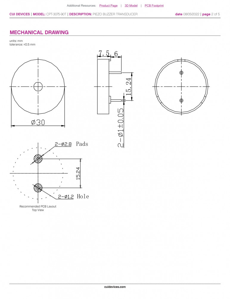 CPT-3075-90T datasheet page 2