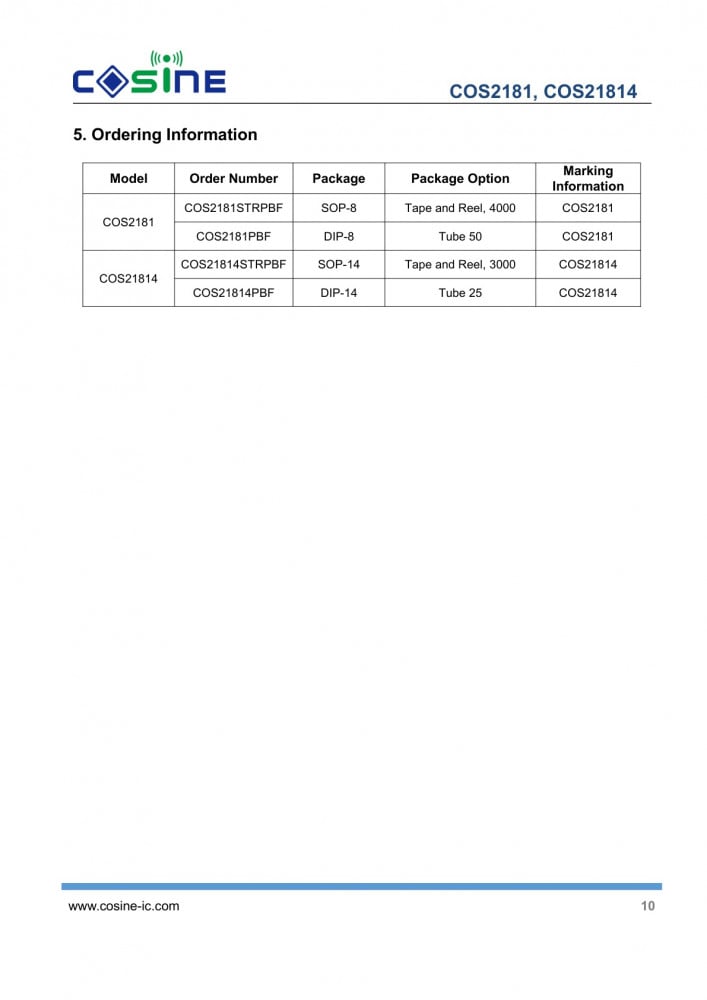 COS2181 datasheet page 10