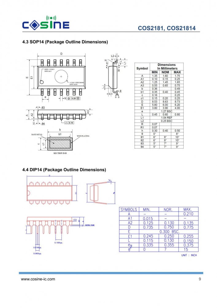 COS2181 datasheet page 9