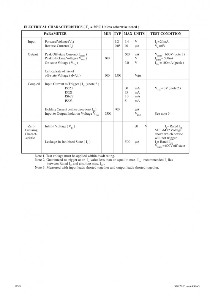 IS620 datasheet page image 2