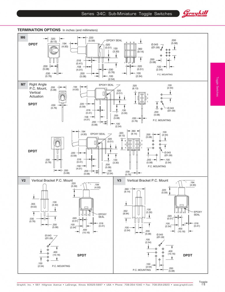 Grayhill Series 34C technical document page 3