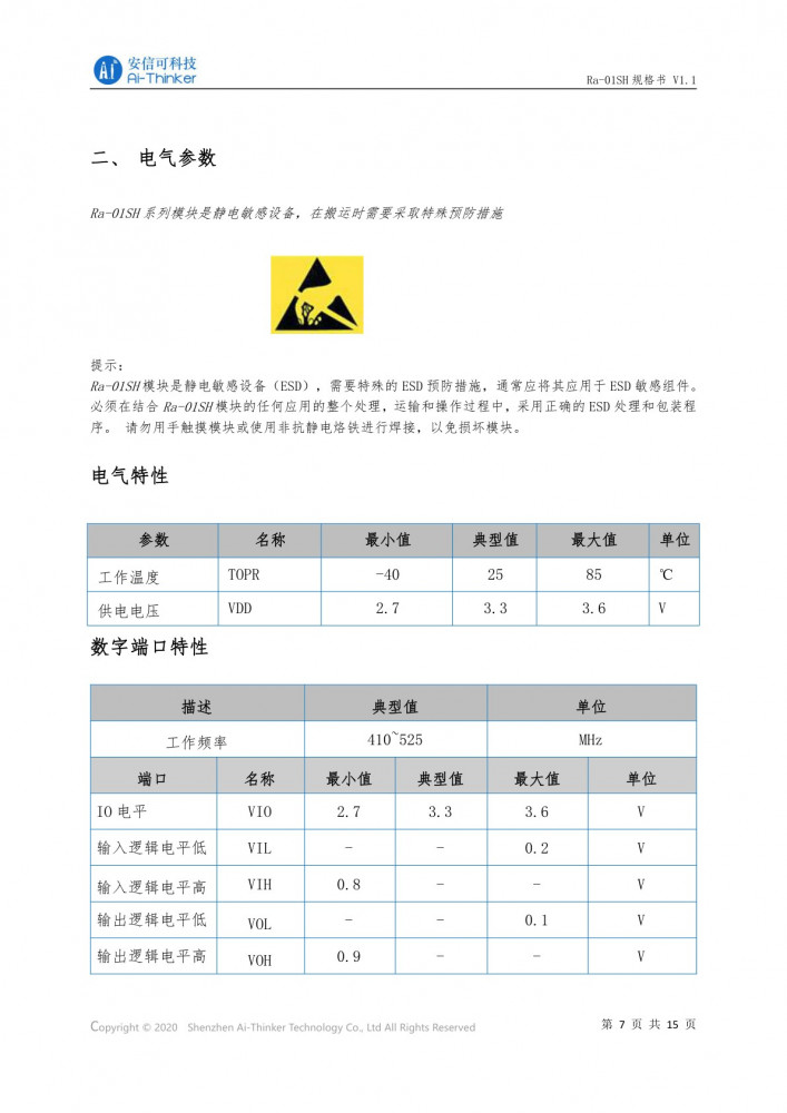 Ra-01SH-T technical document page 7