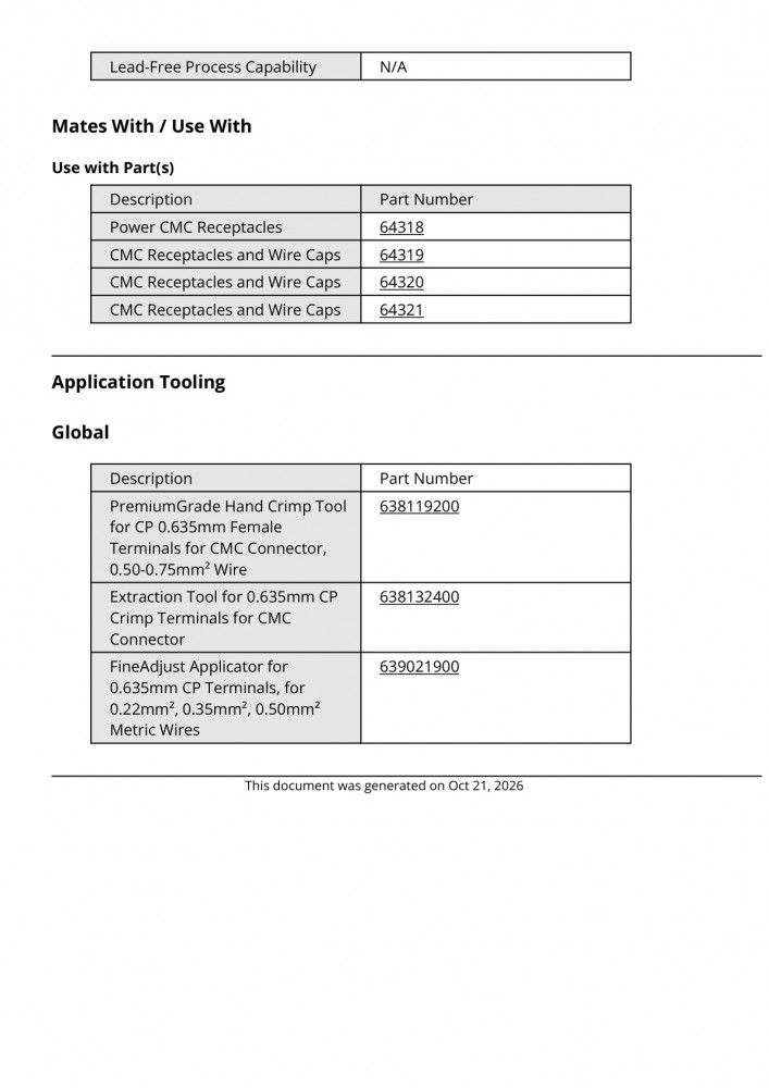 MOLEX 643221239 document image, page 3