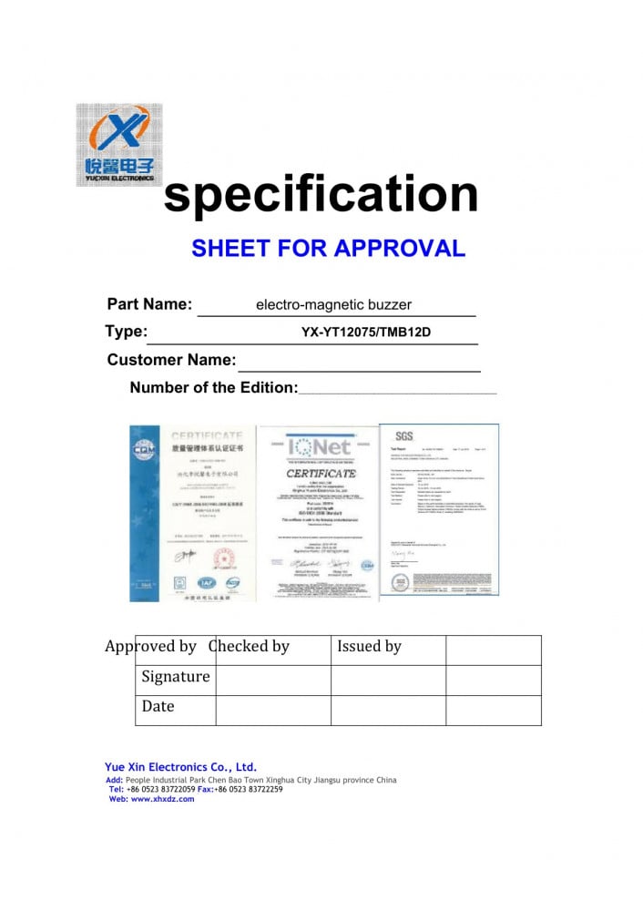 TMB12D12 approval sheet page 1