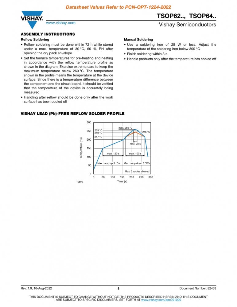 TSOP6438TR datasheet page 8