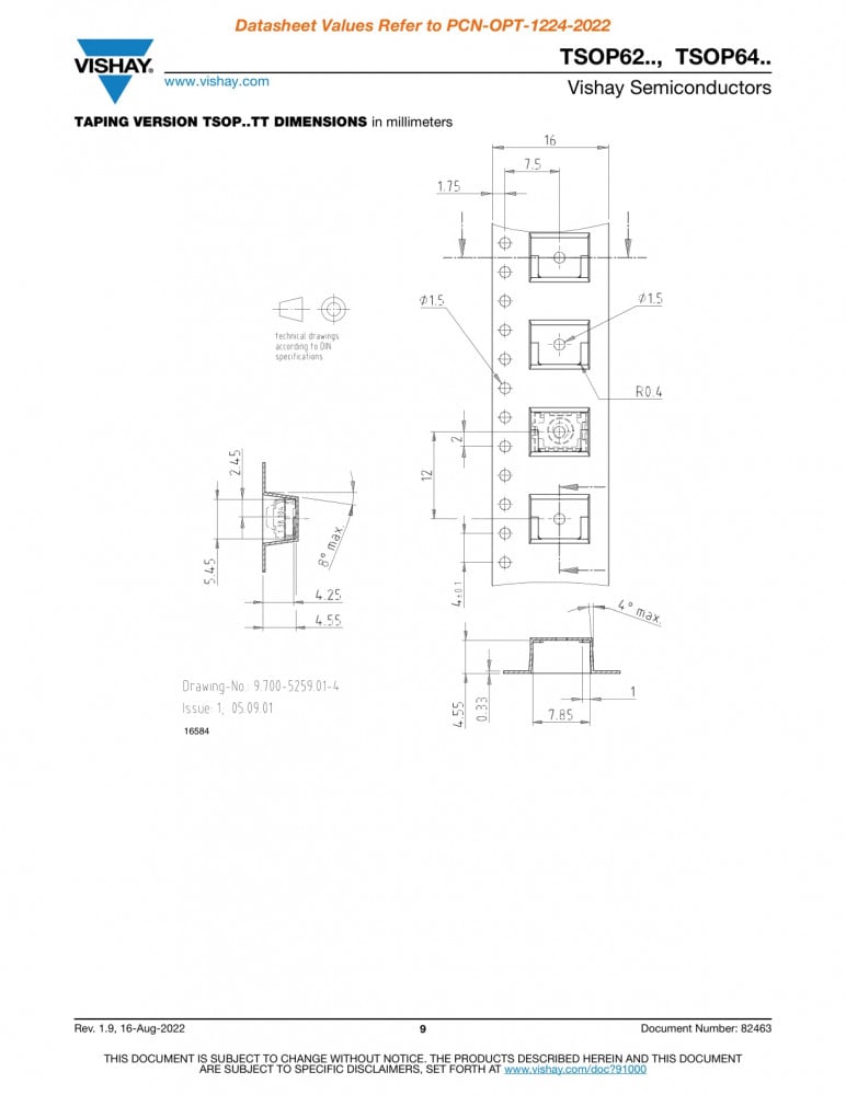TSOP6438TR datasheet page 9