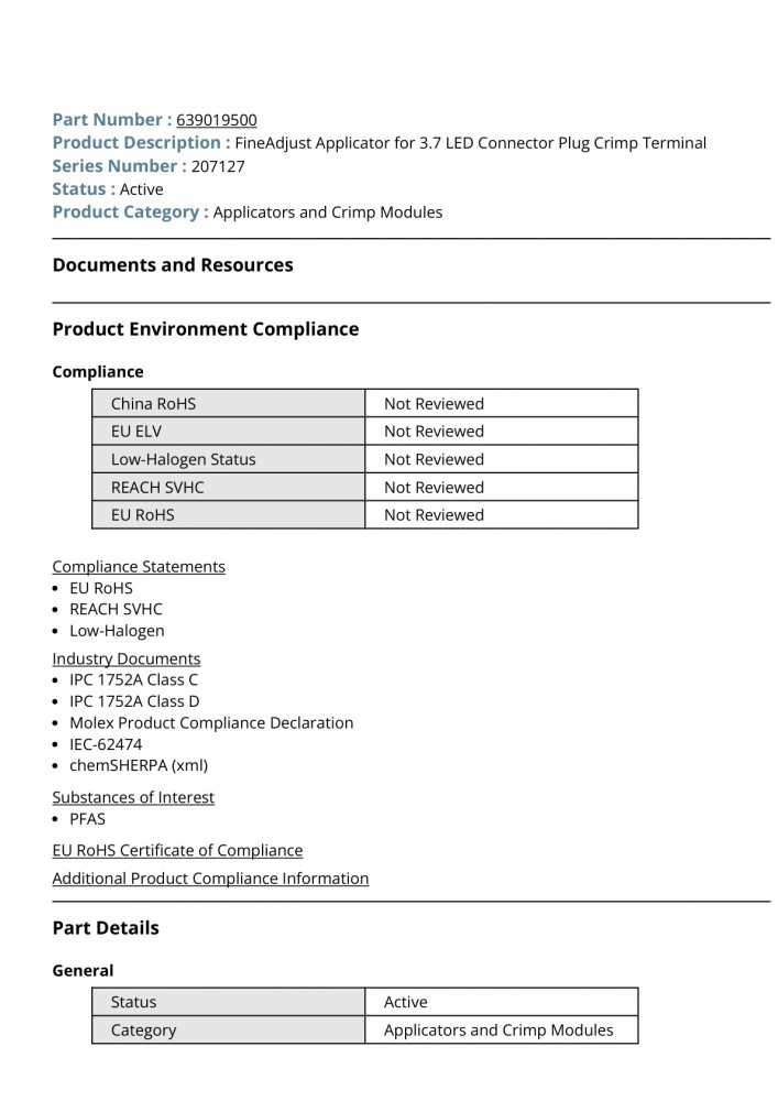 639019500 tooling document page 1