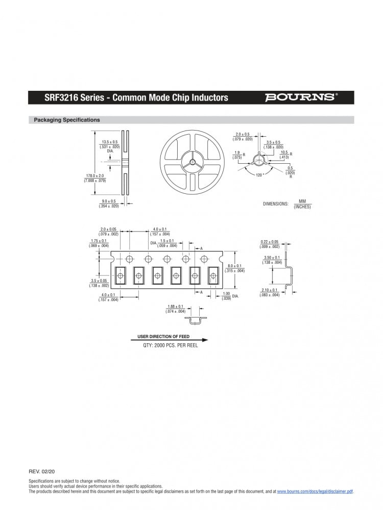 BOURNS SRF3216 series datasheet page 3