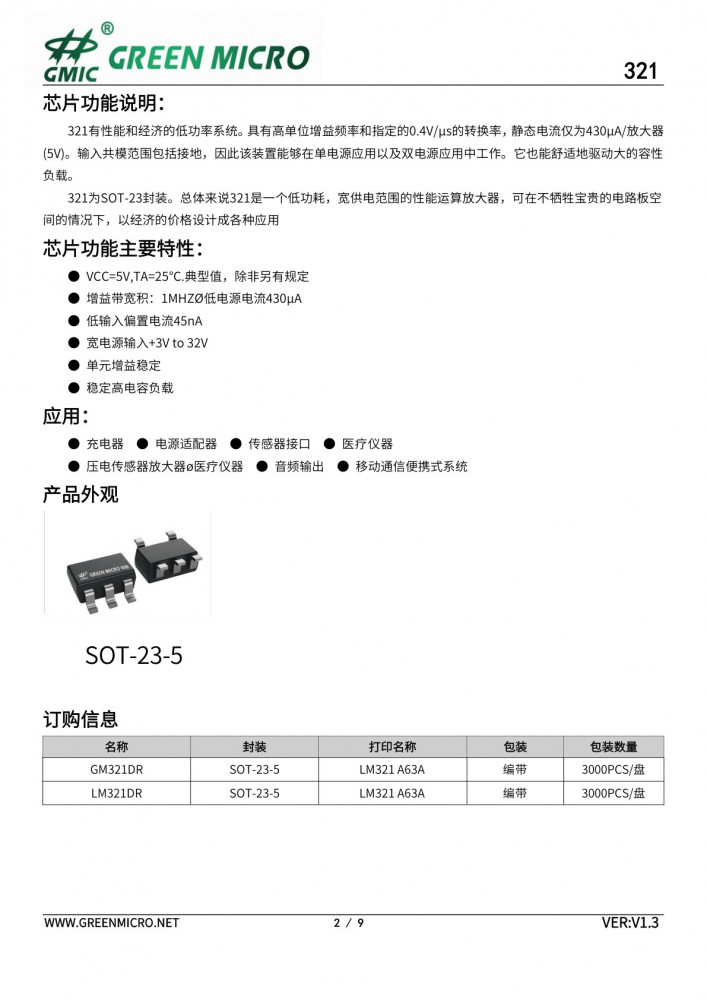 GM321DR datasheet page 2