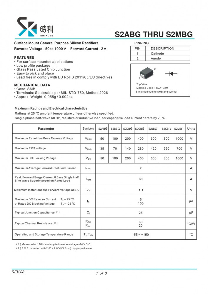 S2GBG datasheet page 1