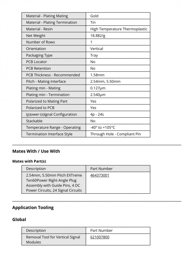 Technical document image 3 for MOLEX 465623001