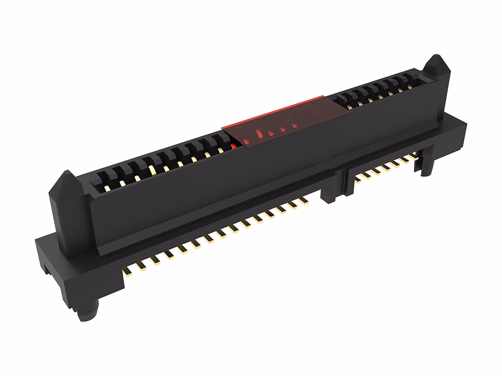 1.27mm Pitch Serial ATA Host Receptacle, Surface Mount, Vertical, Standard Height, with 3.70mm Plastic Locating Peg, 0.76µm Gold (Au) Selective Plating, 22 Circuits, Lead-Free for sale