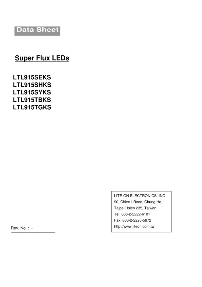 LTL915 series datasheet page 1