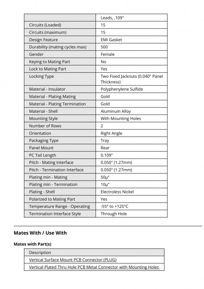 Technical document page 2 for MK-2E2-015-433-240S-EMI