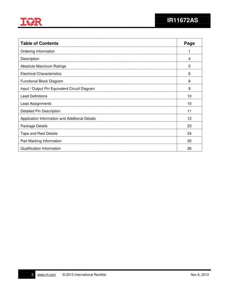 IR11672AS datasheet page 3