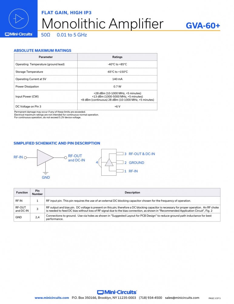 GVA-60+ datasheet page 3