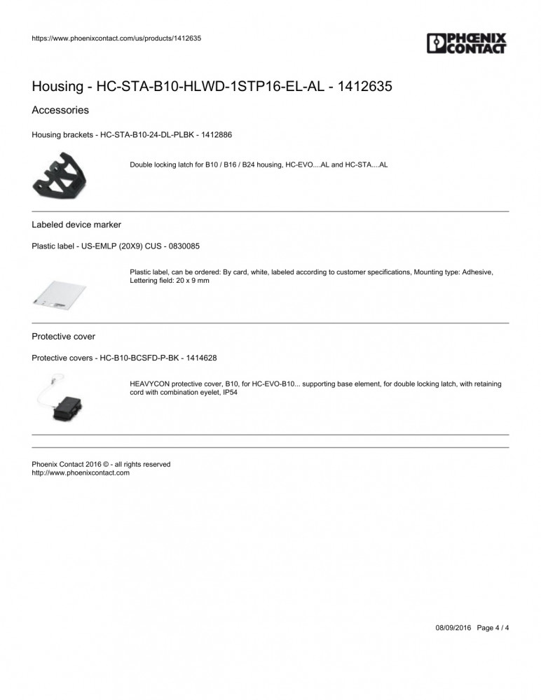 Phoenix Contact 1412635 product documentation page 4