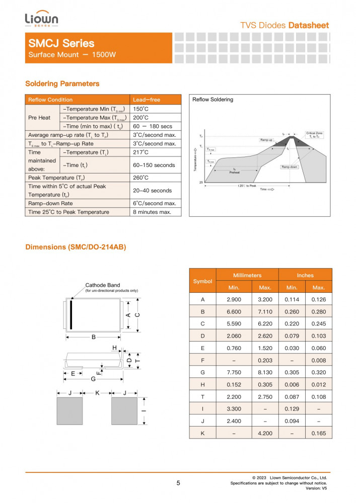 Liown SMCJ series datasheet page 5